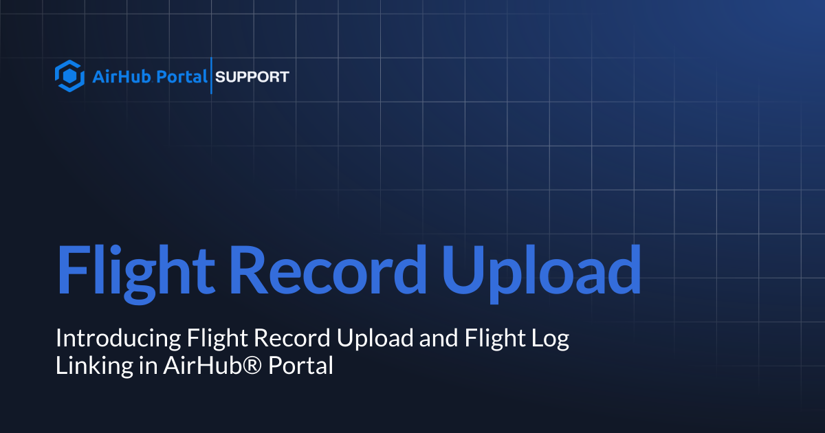 Flight Record Upload | Support