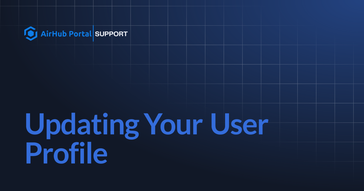 Updating Your User Profile | Support